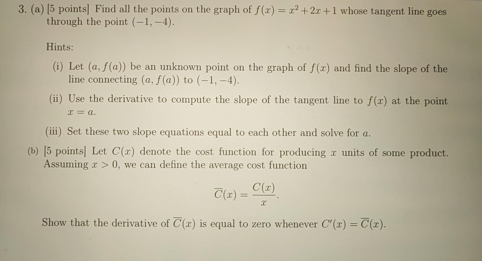 Solved 3. (a) [5 points] Find all the points on the graph of | Chegg.com