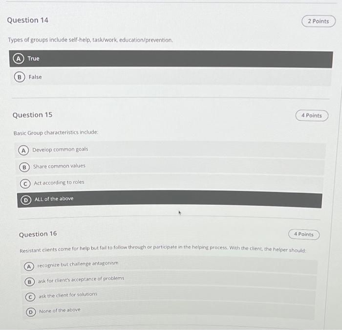Solved Types of groups include self-help, task/work, | Chegg.com