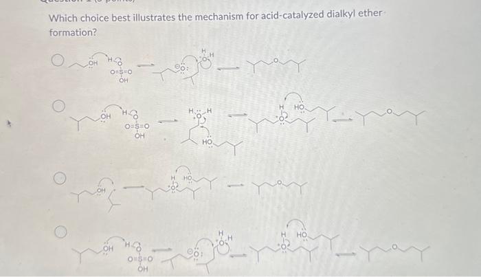 Solved Which choice best illustrates the mechanism for | Chegg.com