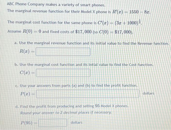 Solved ABC Phone Company makes a variety of smart phones. | Chegg.com