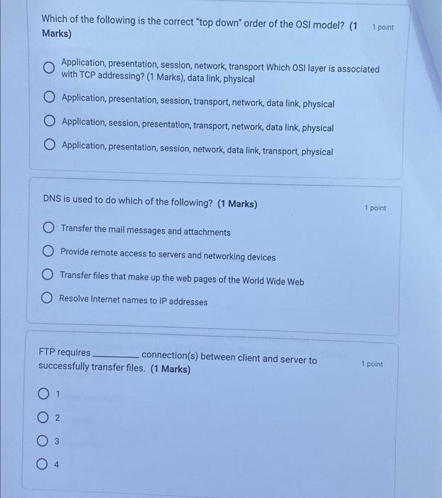 Solved Q.1/ (30) Marks Choose the correct choices from the | Chegg.com