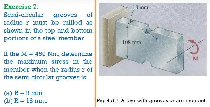 Solved Exercise 7:Semi-circular grooves of radius r must be | Chegg.com