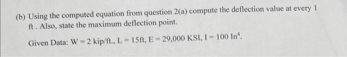 Solved (a) Using Double Integration Method evaluate the | Chegg.com
