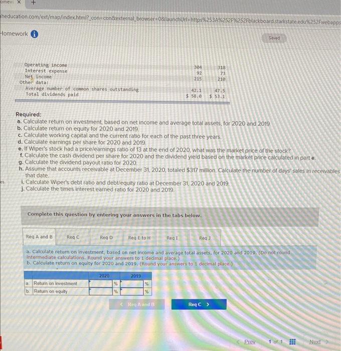 Solved Required: o. Calculate return on investment, based on | Chegg.com