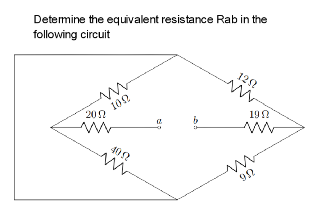 Solved Determine the equivalent resistance Rab in the | Chegg.com