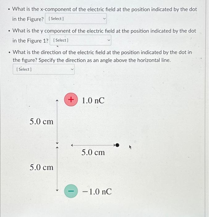 Solved • What is the x-component of the electric field at | Chegg.com