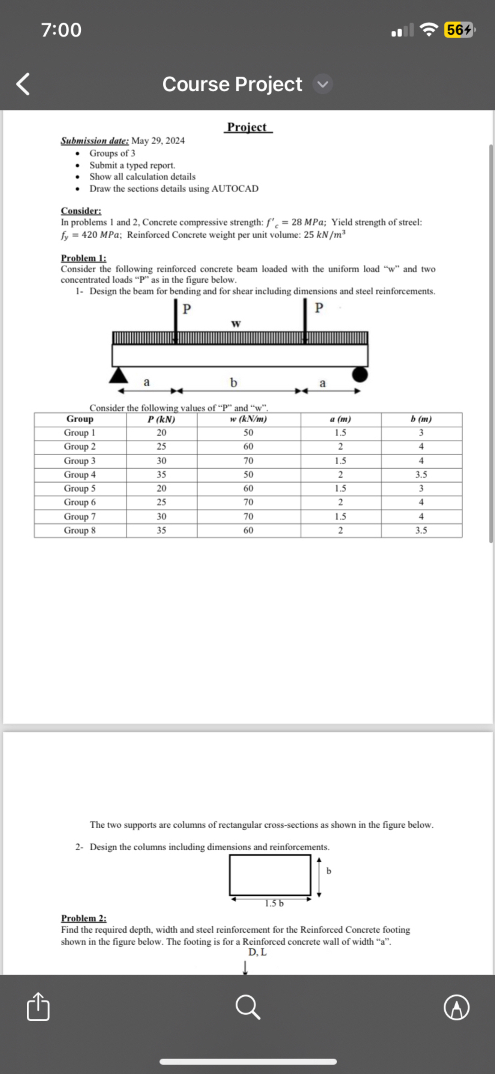 Solved Consider:In problems 1 ﻿and 2, ﻿Concrete compressive | Chegg.com