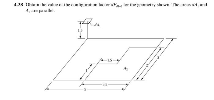 Solved 4.38 Obtain the value of the configuration factor dF | Chegg.com