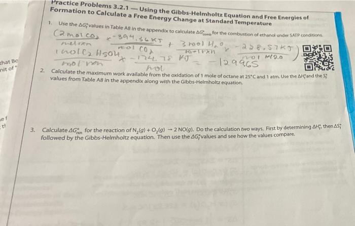 table A8 is a standard thermodynamic value table. I | Chegg.com