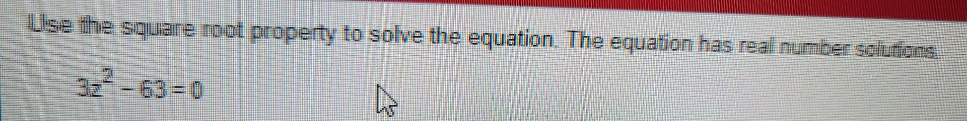 Solved Use the square root property to solve the equation. | Chegg.com