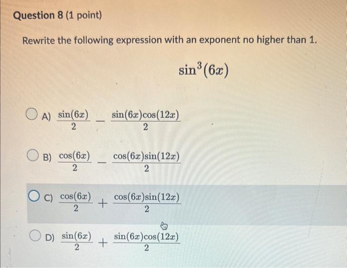 Solved Rewrite the following expression with an exponent no | Chegg.com