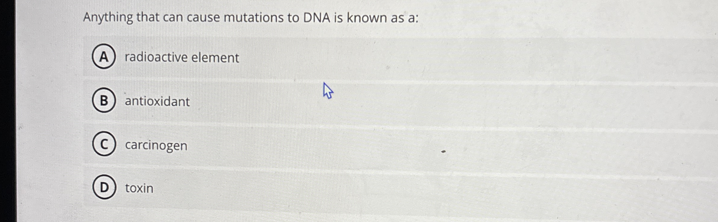 Solved Anything that can cause mutations to DNA is known as | Chegg.com