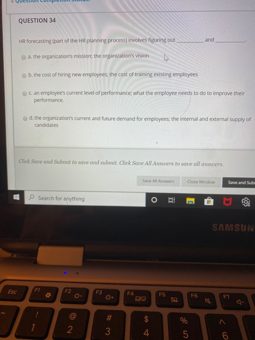 Solved QUESTION 34 HR forecasting (part of the HR planning | Chegg.com