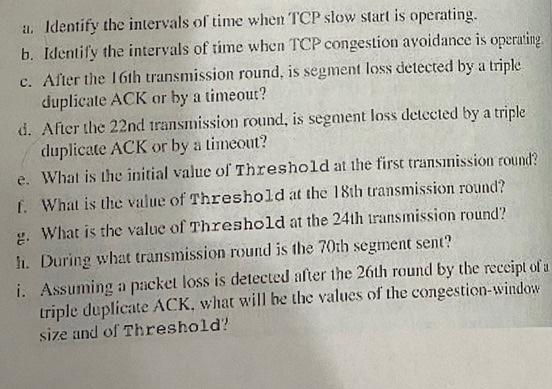 Solved a. Identify the intervals of time when TCP slow start | Chegg.com Solved a. Identify the intervals of time when TCP slow start | Chegg.com