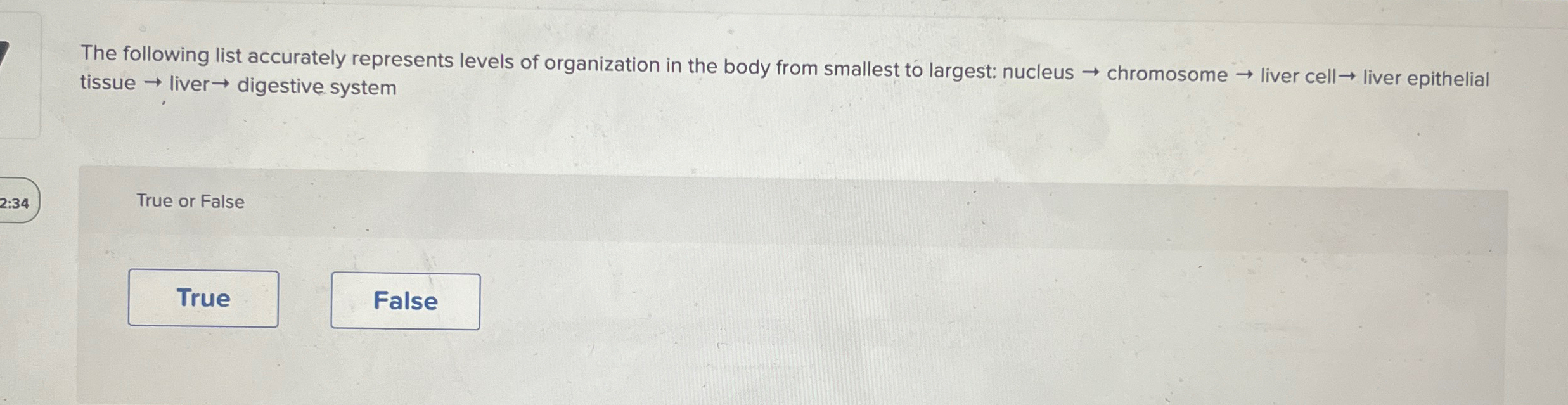 Solved The following list accurately represents levels of | Chegg.com