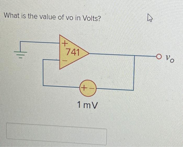 Solved What is the value of vo in Volts? | Chegg.com
