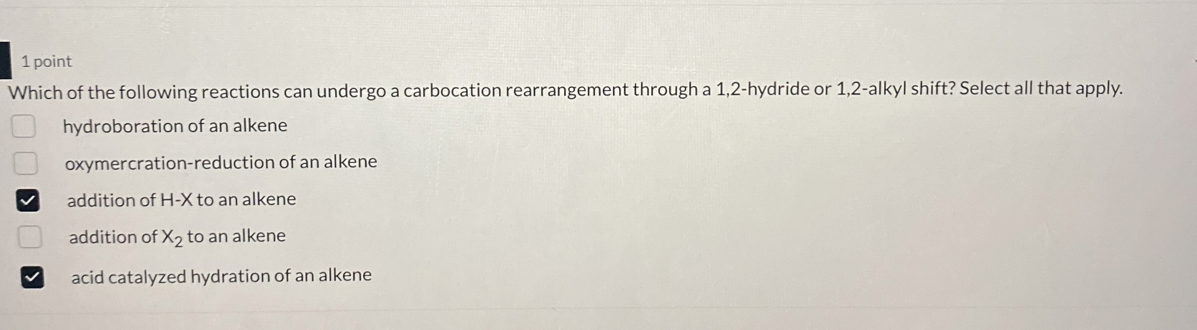 Solved 1 ﻿pointWhich of the following reactions can undergo | Chegg.com