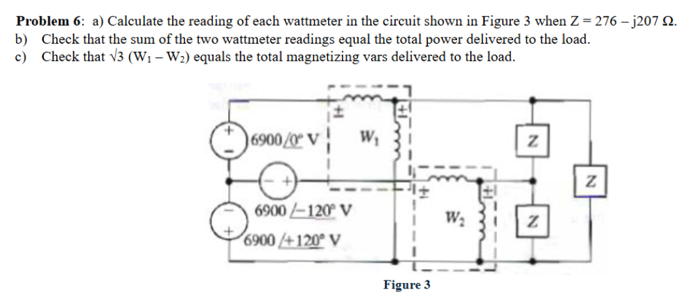 Solved Problem 6: a) ﻿Calculate the reading of each | Chegg.com
