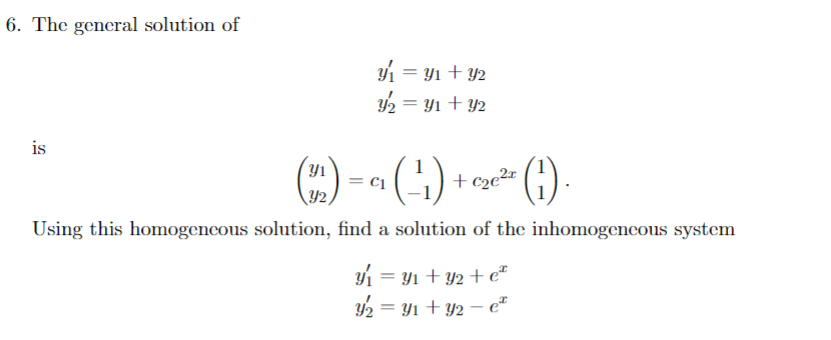 The general solution | Chegg.com