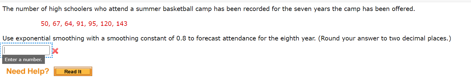 Solved The number of high schoolers who attend a summer | Chegg.com