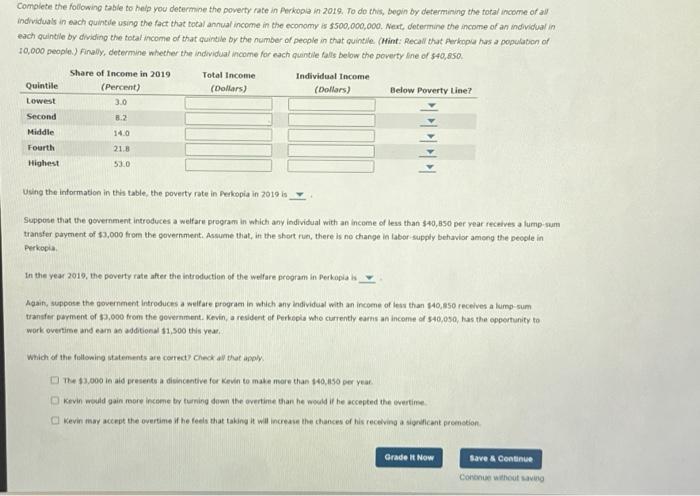 Solved 1. Income inequality and the poverty rate The | Chegg.com