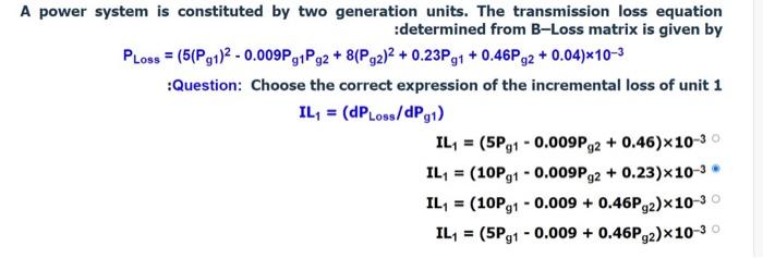 Solved A power system is constituted by two generation | Chegg.com