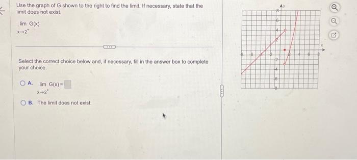 Use the graph of G shown to the right to find the | Chegg.com