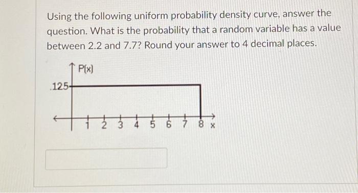 Solved Using the following uniform probability density | Chegg.com