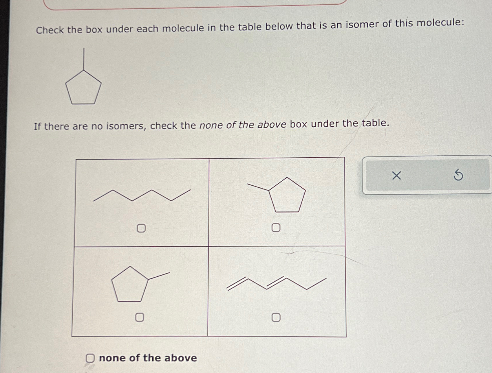 Solved Check the box under each molecule in the table below | Chegg.com