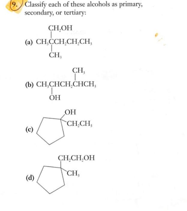 Solved 5. Draw the structures of these alcohols. (a) | Chegg.com