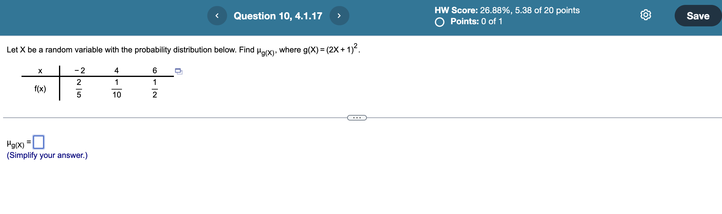 Solved Let x ﻿be a random variable with the probability | Chegg.com