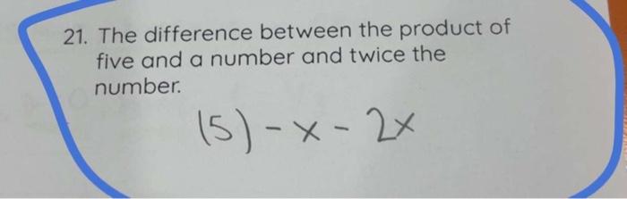Solved write each phrase as an algebraic expression, then | Chegg.com