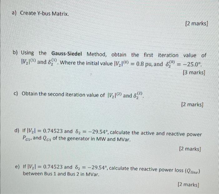 Solved Question 1. [11 marks] .8+j1.2pu Figure 1. Power | Chegg.com