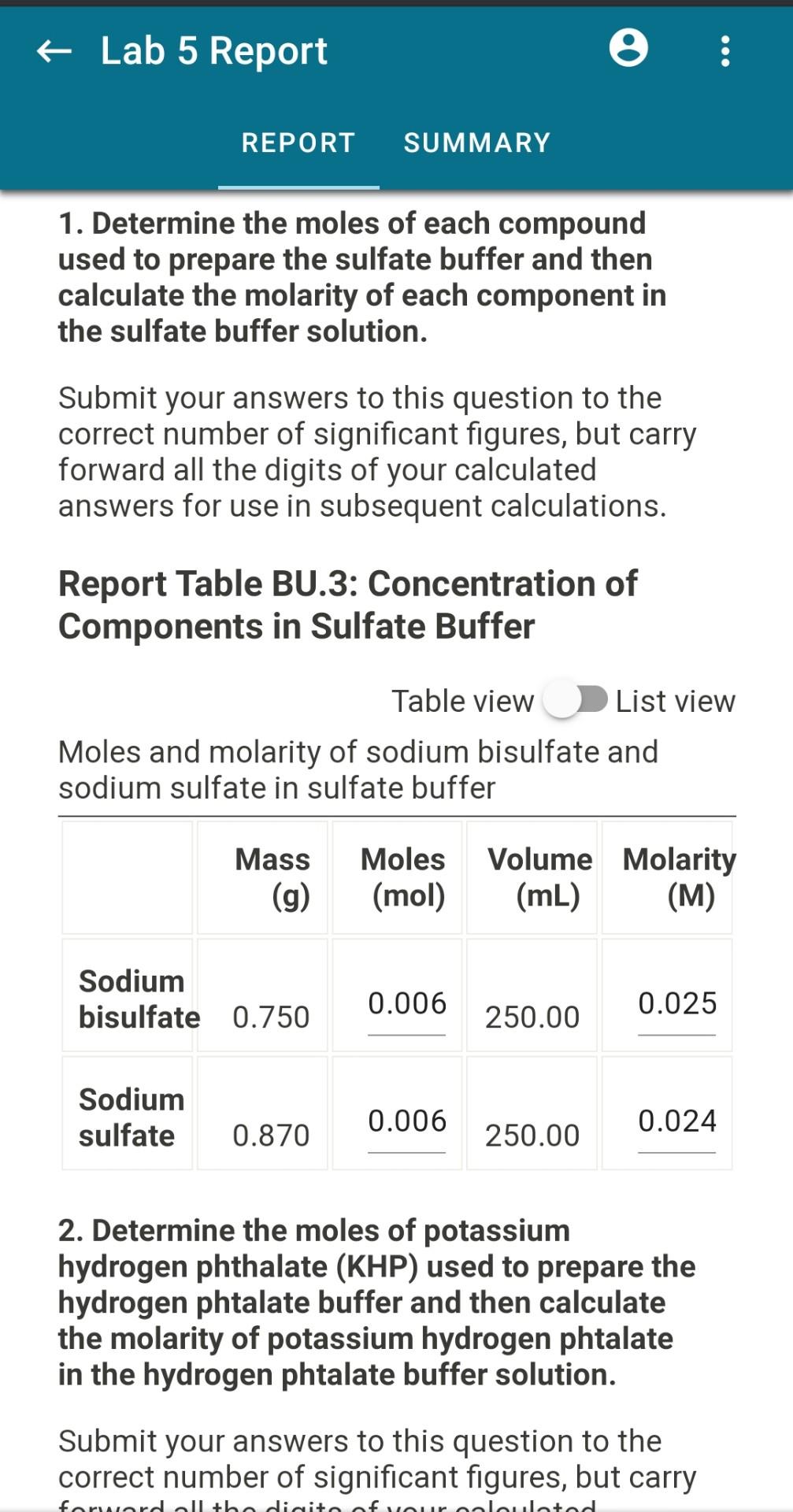 Solved 1. Determine the moles of each compound used to | Chegg.com