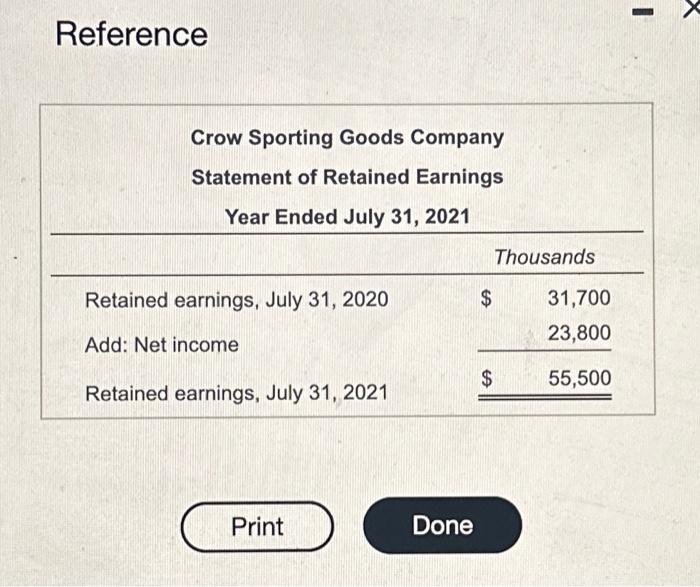 Solved Data table Reference Relained | Chegg.com