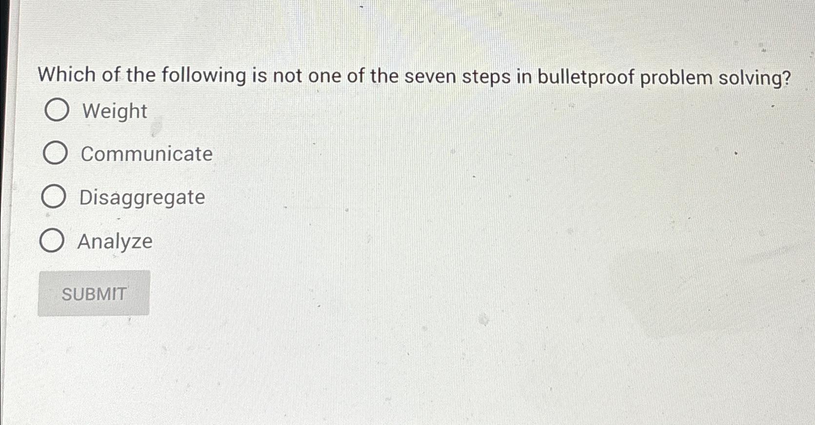 Solved Which of the following is not one of the seven steps | Chegg.com