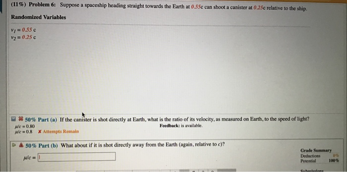 Solved 119 Problem 6 Suppose A Spaceship Heading Straight