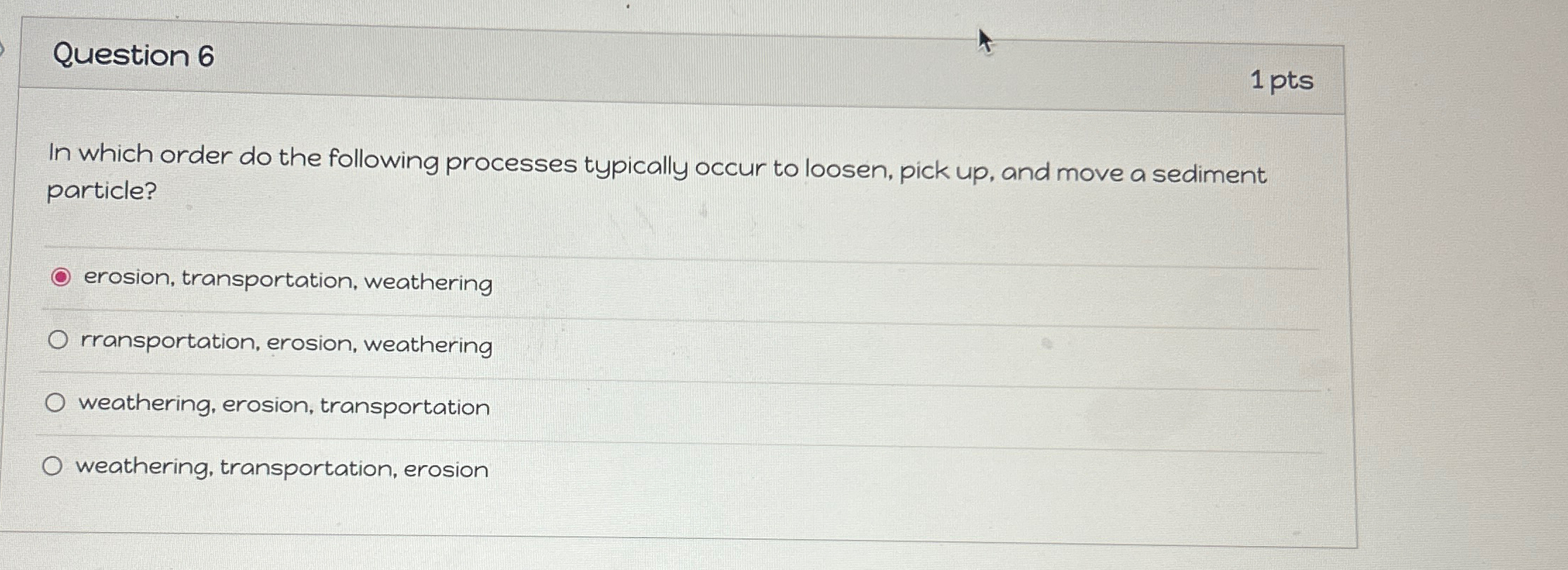 Solved Question 61 ﻿ptsIn which order do the following | Chegg.com