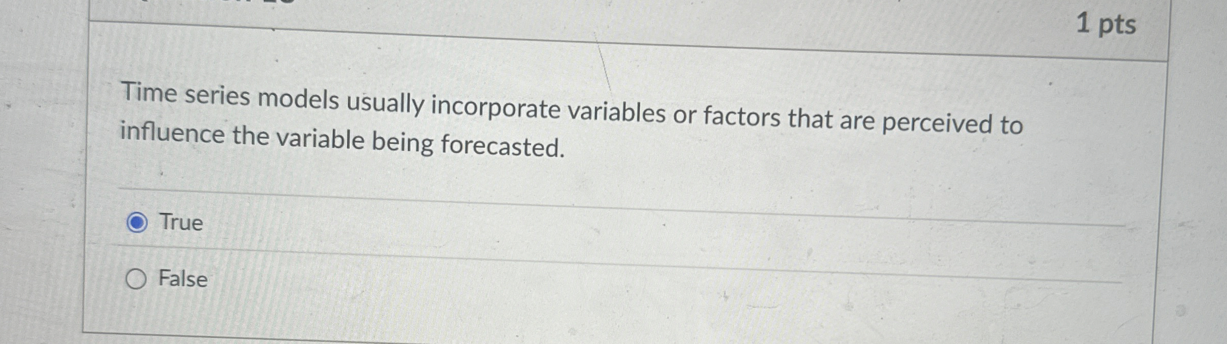 Solved Time series models usually incorporate variables or | Chegg.com