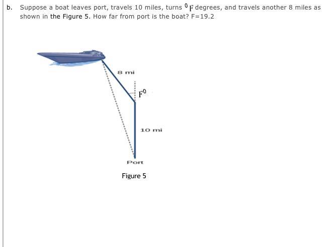 Solved B Suppose A Boat Leaves Port Travels 10 Miles