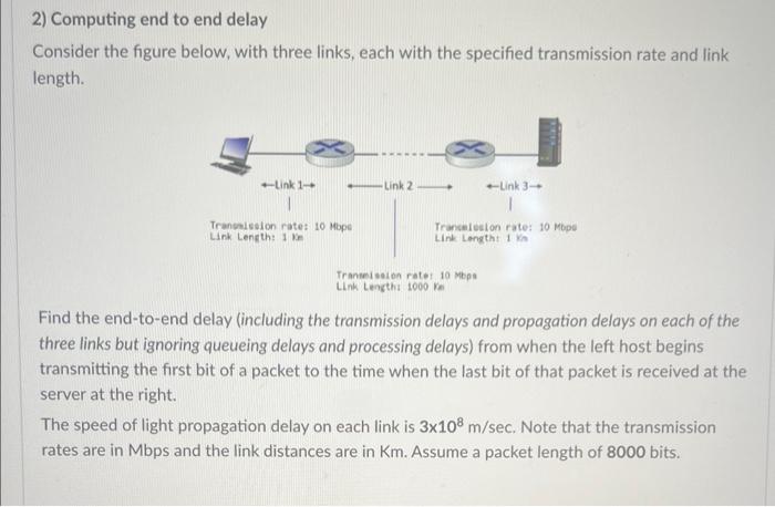 Solved - What is the transmission delay of link 1?- What is | Chegg.com
