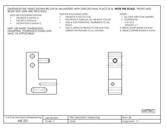 Solved DIMENSION THE VIEWS SHOWN BELOW IN MILLIMETERS WITH | Chegg.com