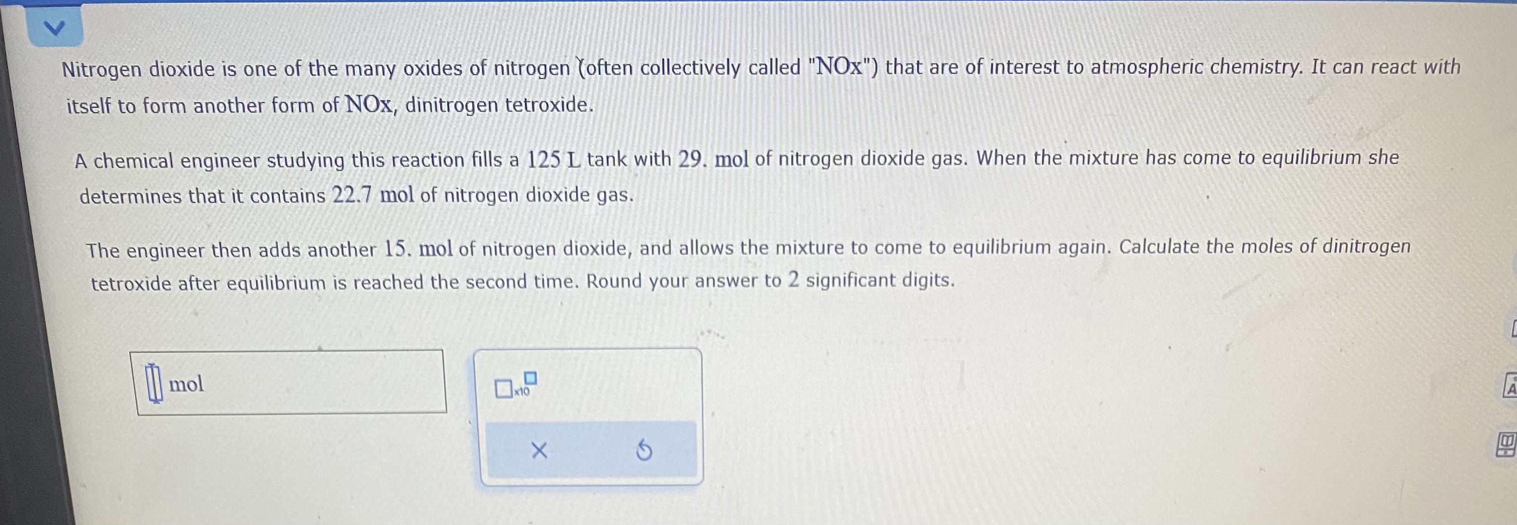 Solved Nitrogen dioxide is one of the many oxides of | Chegg.com