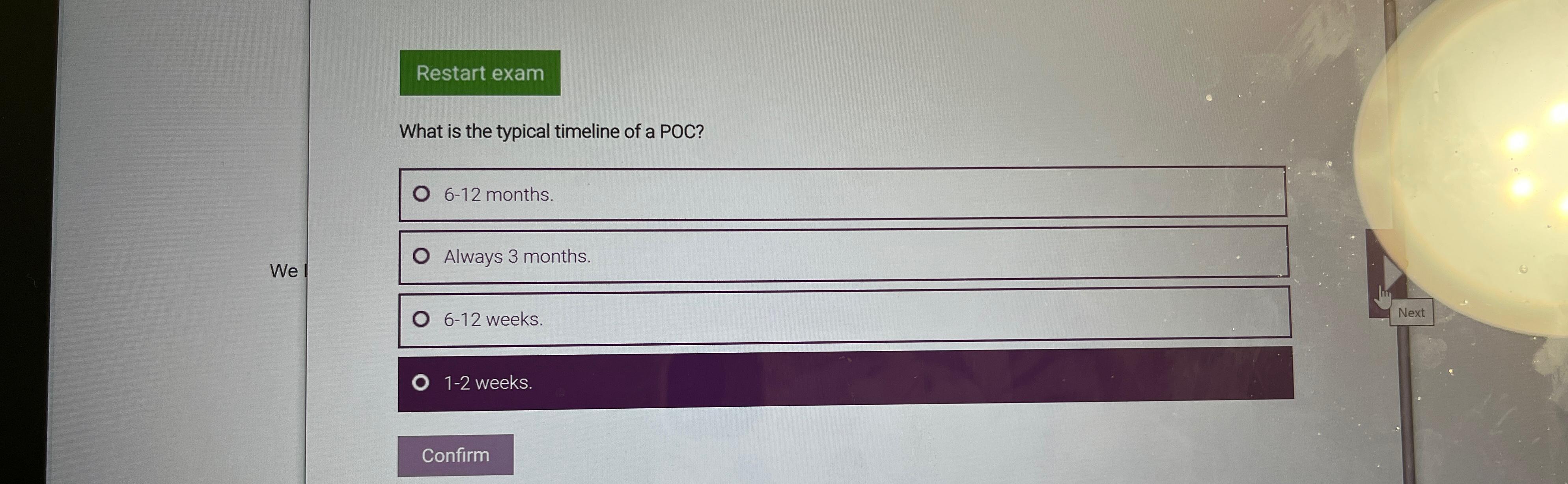 Solved Restart examWhat is the typical timeline of a | Chegg.com