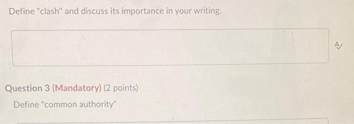 Solved Define "clash" and discuss its importance in your | Chegg.com
