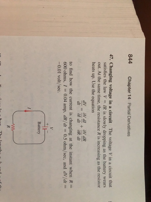 Solved 844 Chapter 14 Partial Derivatives 47. Changing | Chegg.com