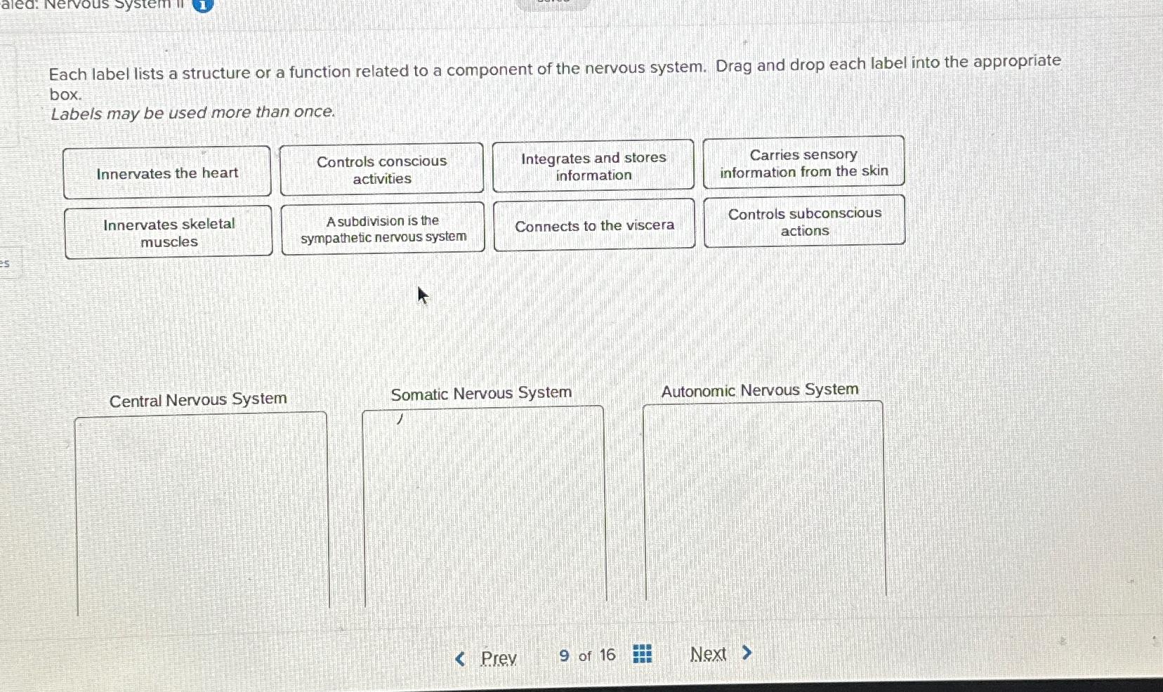 Solved Each label lists a structure or a function related to | Chegg.com