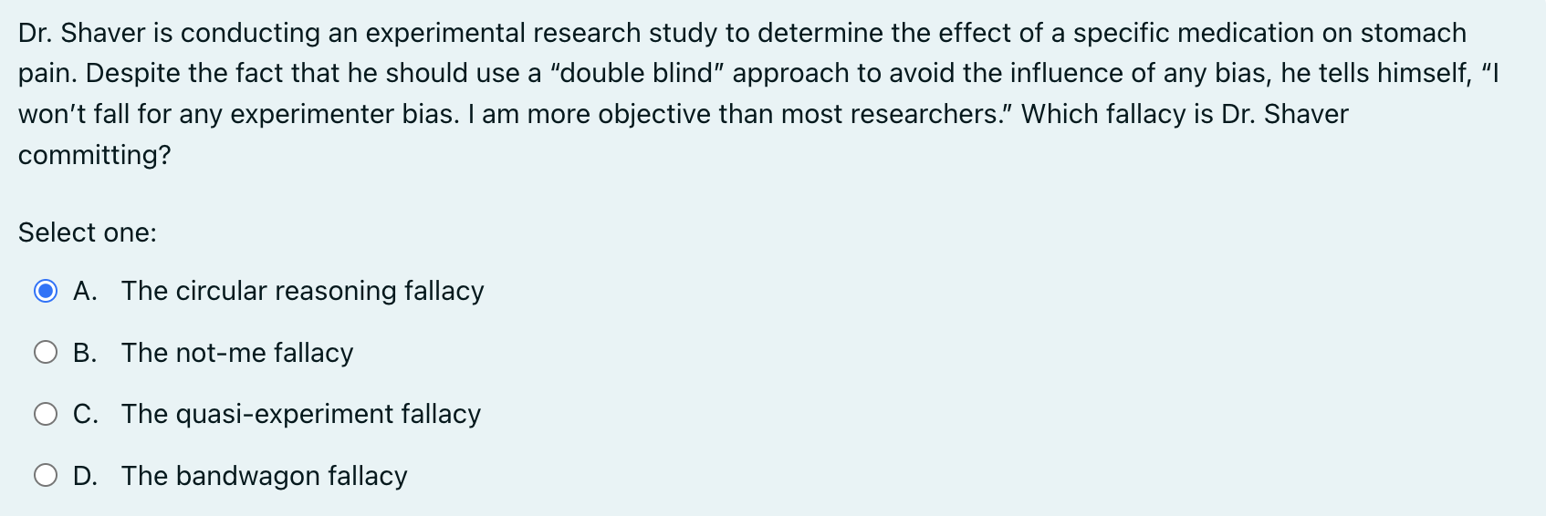 Solved Dr. ﻿Shaver is conducting an experimental research | Chegg.com