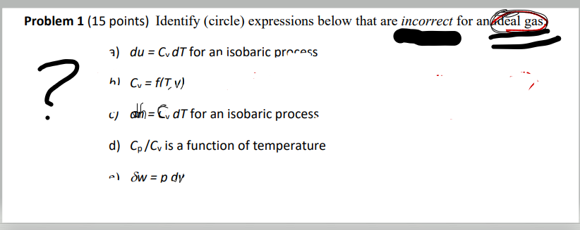 Solved Problem 1 (15 ﻿points) ﻿Identify (circle) | Chegg.com
