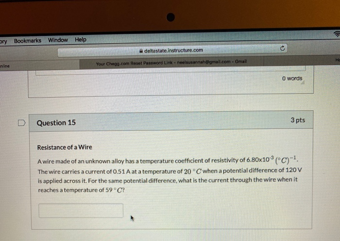 Solved Dry Bookmarks Window Help deltastate instructure.com | Chegg.com
